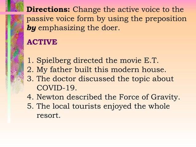Quarter 2 Lesson 6 slides for PASSIVE VOICE.ppt