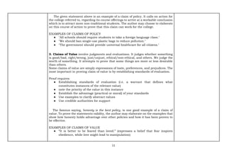 Opinion fact statements claims counter claims | PDF