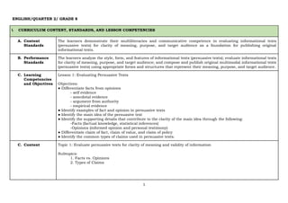Opinion fact statements claims counter claims | PDF