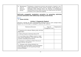 Propaganda devices used in persuasive text | PDF