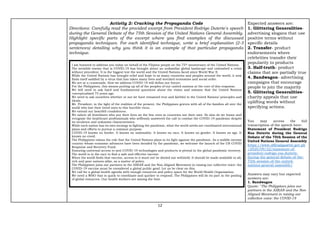 Propaganda devices used in persuasive text | PDF