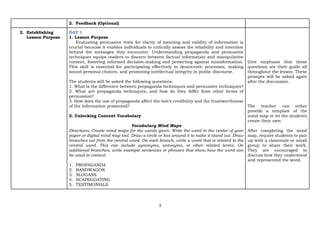 Propaganda devices used in persuasive text | PDF