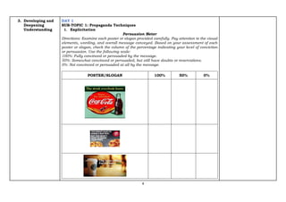 Propaganda devices used in persuasive text | PDF
