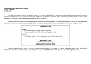 Mathematics 5 Quarter 2 Week 4 Lesson 4_ | PDF