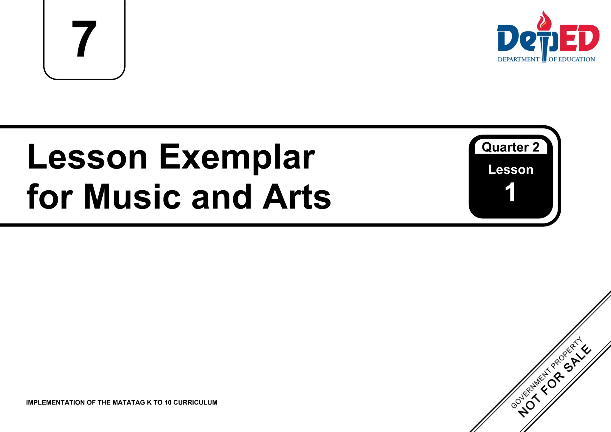 Q2_LE_Music and Arts 7_Lesson 1_Week 1. lesson exemplar | PDF