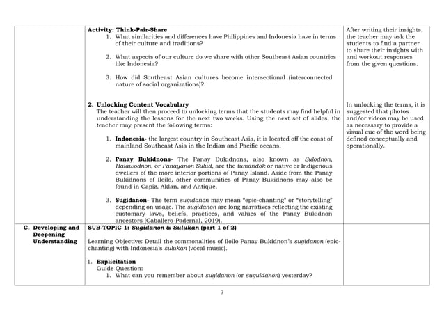 Q2_LE_Music and Arts 7_Lesson 1_Week 1. lesson exemplar | PDF