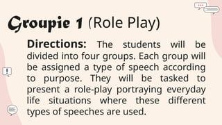 Types of Speech According to Purpose and delivery | PPTX