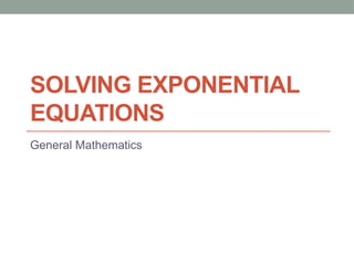 EXPONENTIAL FUNCTIONS, EQUATIONS, AND IN | PPTX