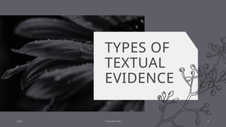 Q2 Lesson 2 Determining Textual Evidence and its Types.pptx