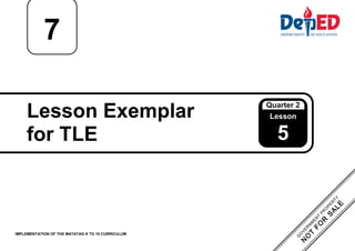 LESSON EXEMPLAR QUARTER 2 TLE 7 MATATAG CURRICULUM | PDF