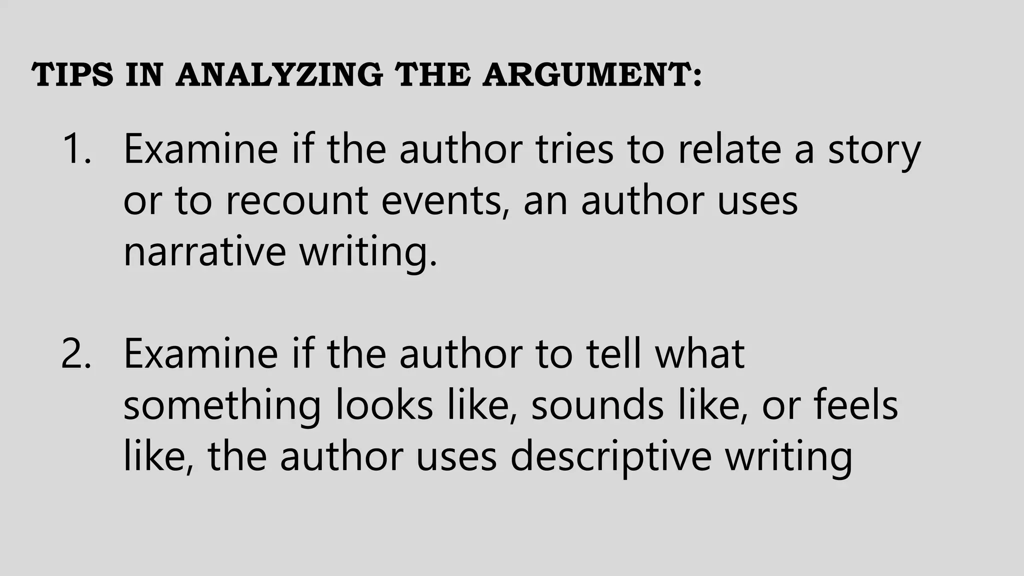 Q2M1 Analyzes the Arguments used by the Writers | PPTX