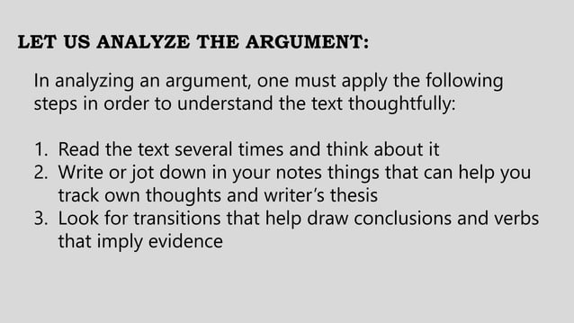 Q2M1 Analyzes the Arguments used by the Writers | PPTX