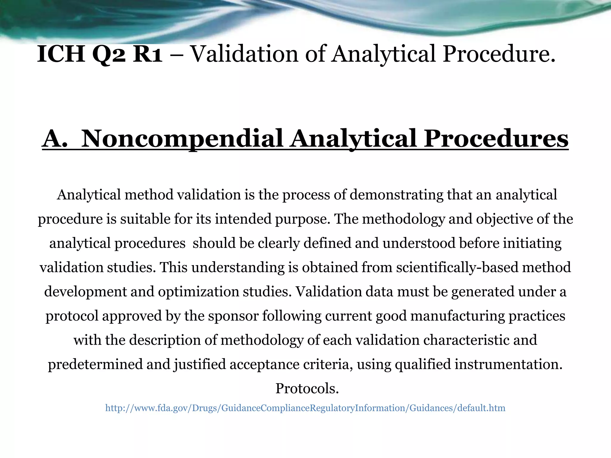 ICH Q2 Analytical Method Validation | PPTX