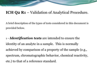 ICH Q2 Analytical Method Validation | PPTX