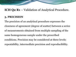 ICH Q2 Analytical Method Validation | PPTX