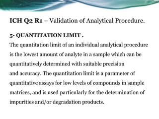 ICH Q2 Analytical Method Validation | PPTX