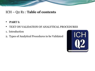 ICH Q2 Analytical Method Validation | PPTX