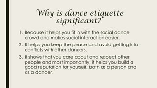 Q2 P.E. 9.pptx. Social dance and Dance etiquette | PPTX