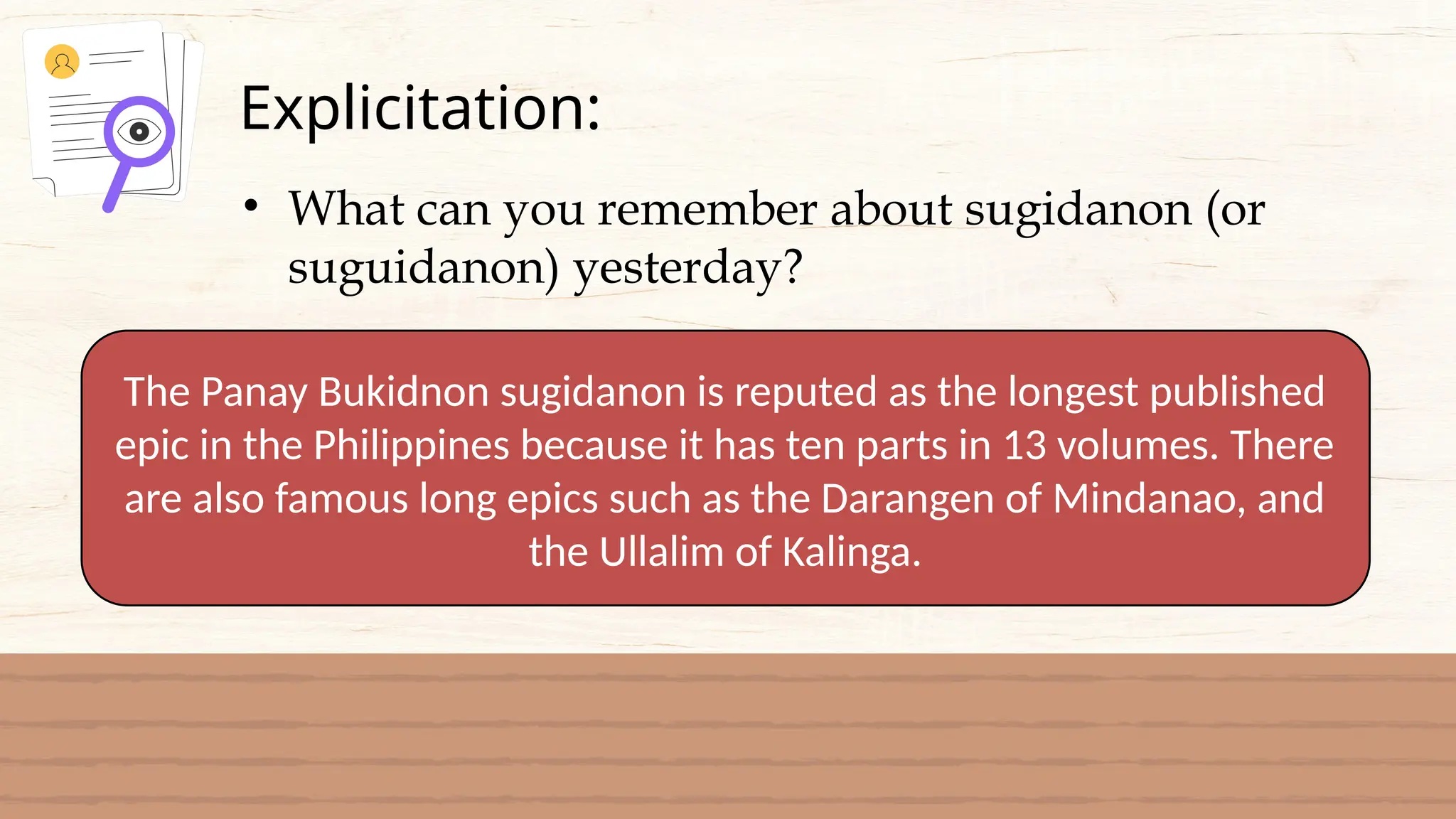 Vocal music: Panay Bukidnon's Sugidanon and Indonesia's Sulukan.pptx