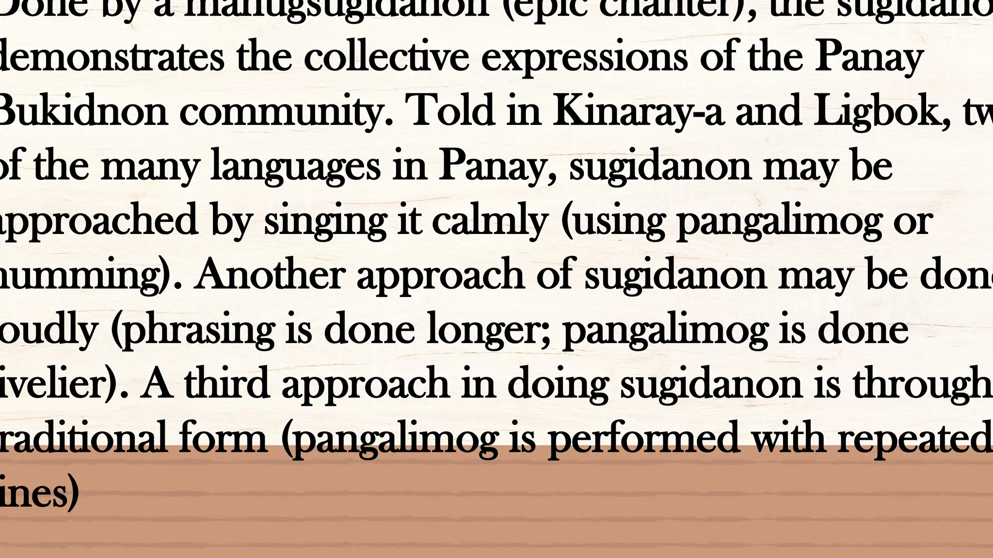 Vocal music: Panay Bukidnon's Sugidanon and Indonesia's Sulukan.pptx