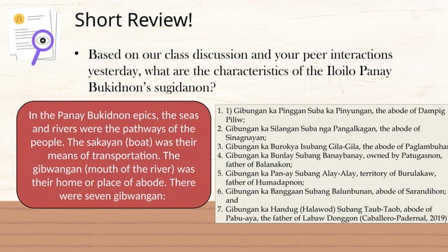 Vocal music: Panay Bukidnon's Sugidanon and Indonesia's Sulukan.pptx