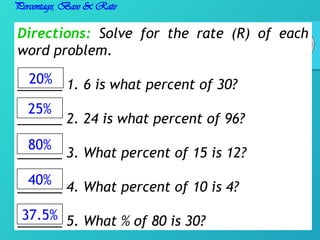 Q2_Solving Percentage Rate and Base Problems_Week 3 (1).pptx | Physics ...
