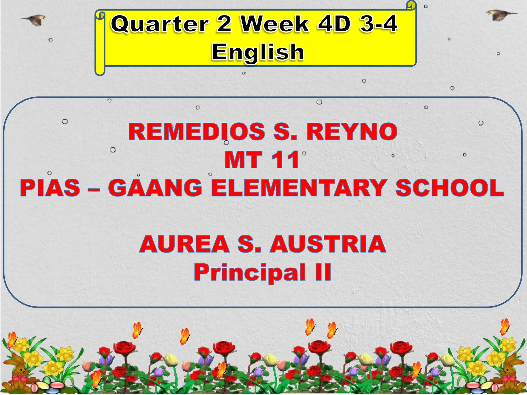 Quarter two week four Day 3-4 English pptx | PPT