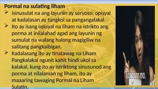 Paggawa ng Liham Pormal - Quarter 2 Week 7 | PPTX