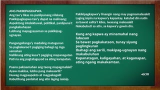 EDUKASYON SA PAGPAPAKATAO QUARTER2 WEEK1 | PPTX