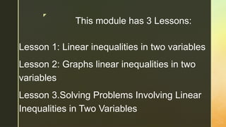 Q2WK1LINEAR INEQUALITIES IN TWO VARIABLES.pptx | Science