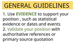 How to write a position paper in a proper way | PPT