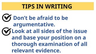 How to write a position paper in a proper way | PPT