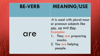 Q3-G3- BE-VERBS.pptx powerpoint presentation | PPTX