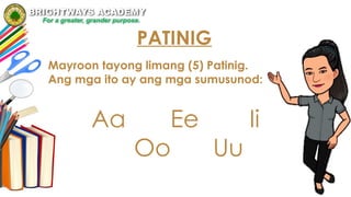 Q3 - Kindergarten Filipino - Lesson 2 - Katinig Hh at Ll.pptx