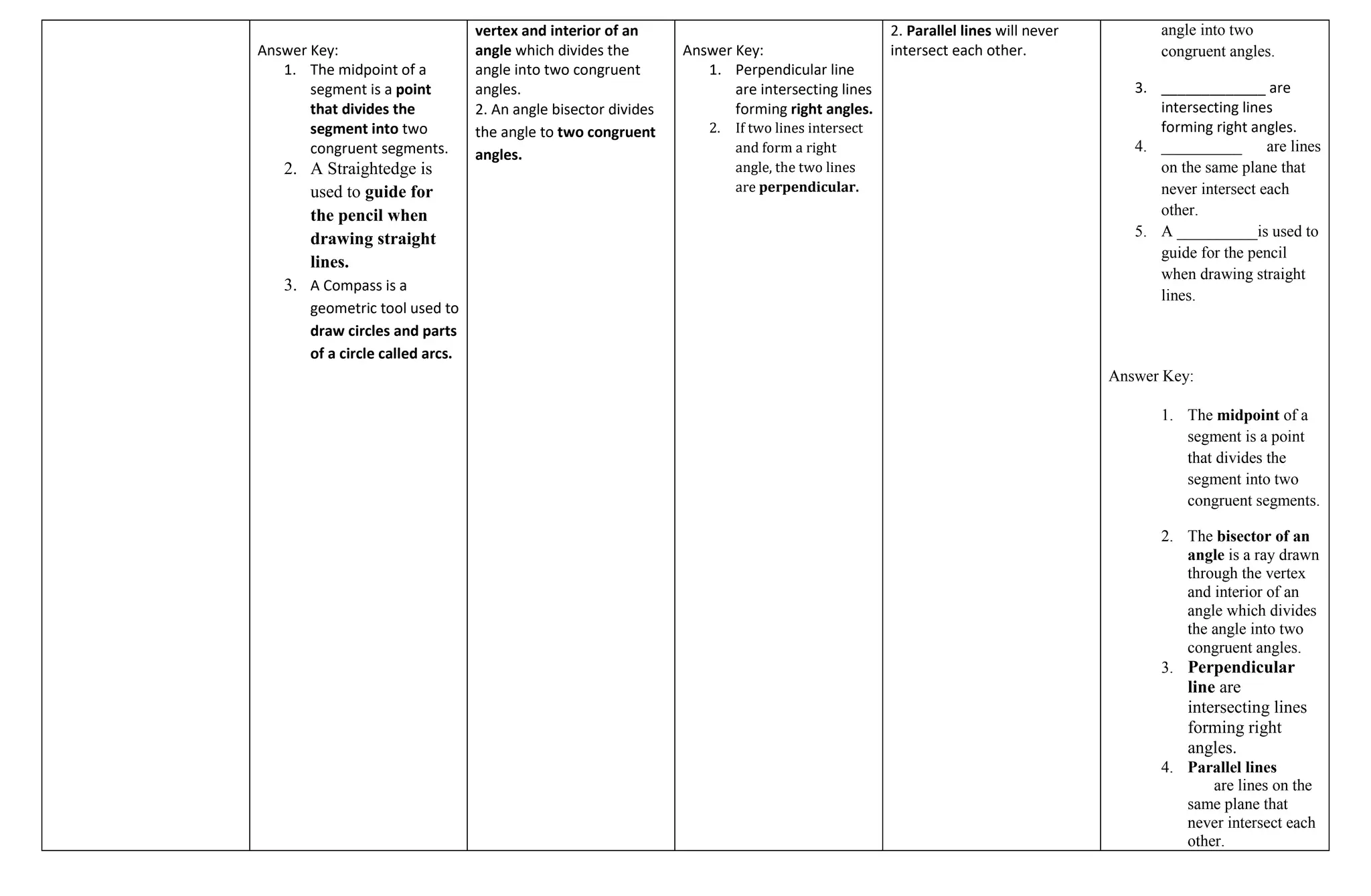 DAILY LESSON LOG MATHEMATICS 7 GEOMETRICAL CONSTRUCTIONS | DOCX