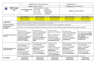 DAILY LESSON LOG MATHEMATICS 7 GEOMETRICAL CONSTRUCTIONS | DOCX