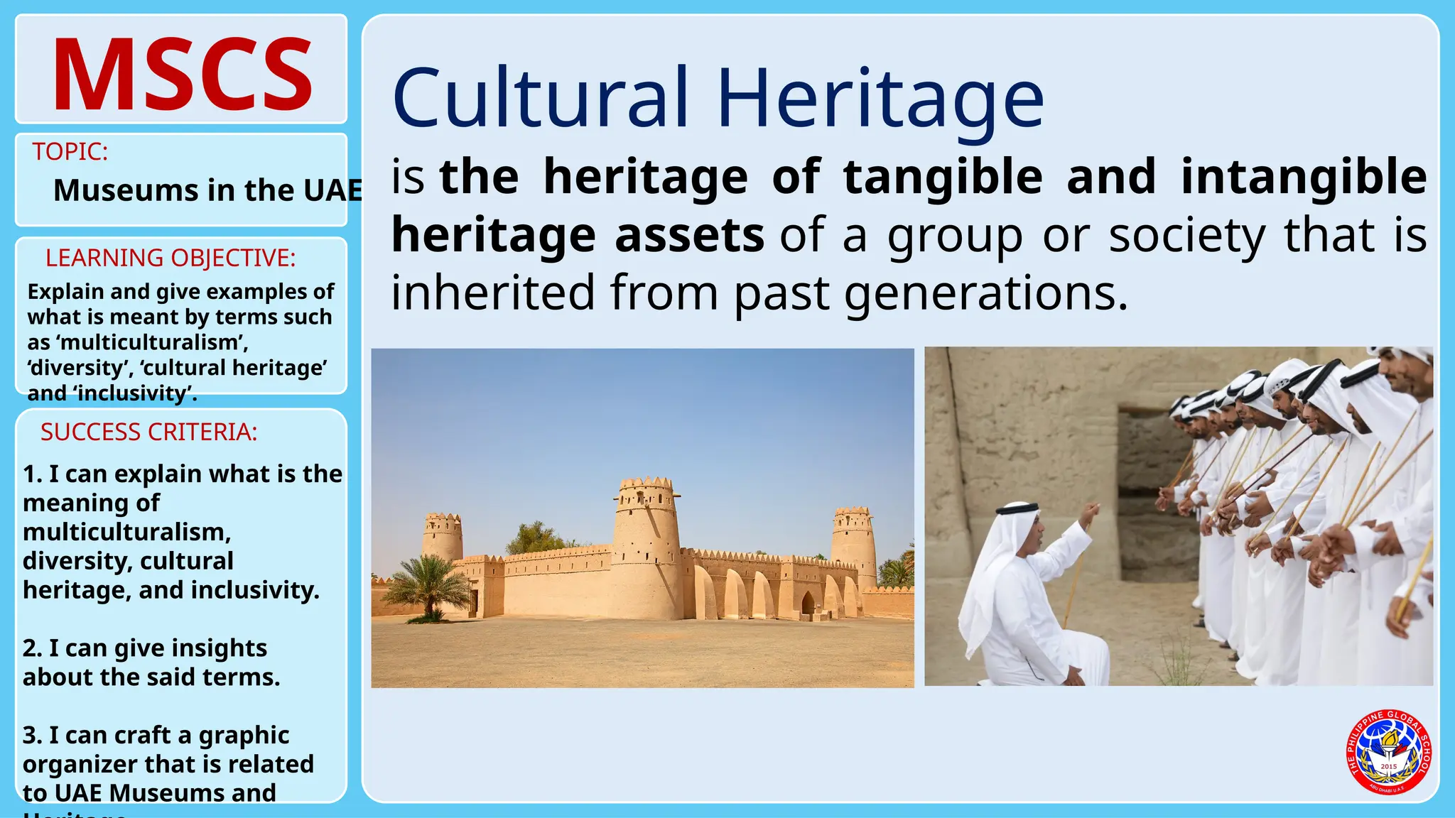 Q3 - LESSON 1 - MUSEUMS IN UAE - MSCS 6.pptx