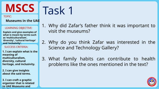 Q3 - LESSON 1 - MUSEUMS IN UAE - MSCS 6.pptx
