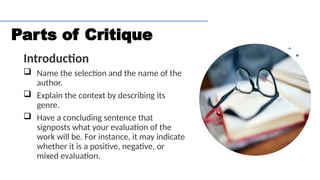 Q3-Module5-Composing an Independent Critique of a Chosen Selection.pptx