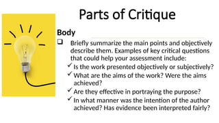 Q3-Module5-Composing an Independent Critique of a Chosen Selection.pptx