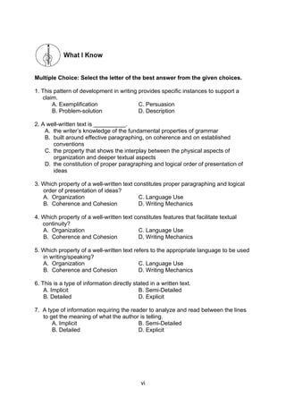 Q3-Reading & Writing Skills_Lessons 3-4_Version 4.pdf | Educational ...