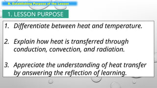 SCIENCE grade 7 topic heat and temperature | PPTX