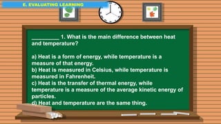 SCIENCE grade 7 topic heat and temperature | PPTX