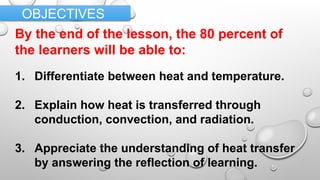 SCIENCE grade 7 topic heat and temperature | PPTX