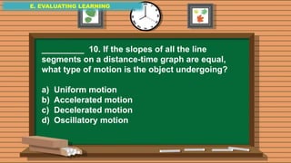MOTION: DISPLACEMENT AND VELOCITY/DISPLACEMENT GRAPH | PPTX