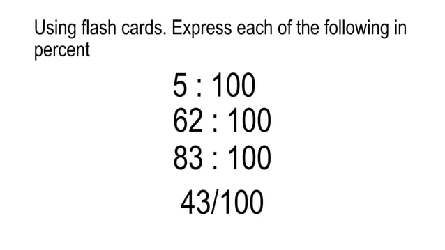 (Q3-W1.1) Visualizing Percent and Its Relationship to Fractions, Ratios ...