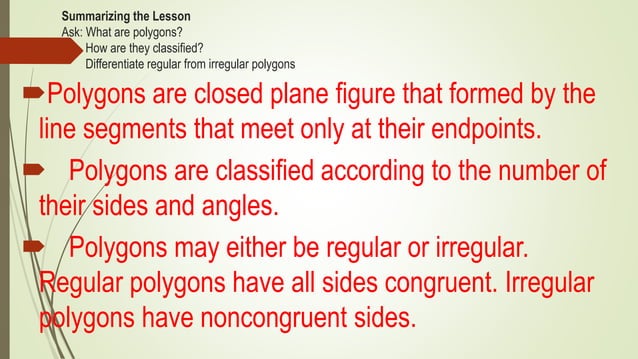 Describing and Comparing Properties of Polygons.pptx | Daycare and Pre ...