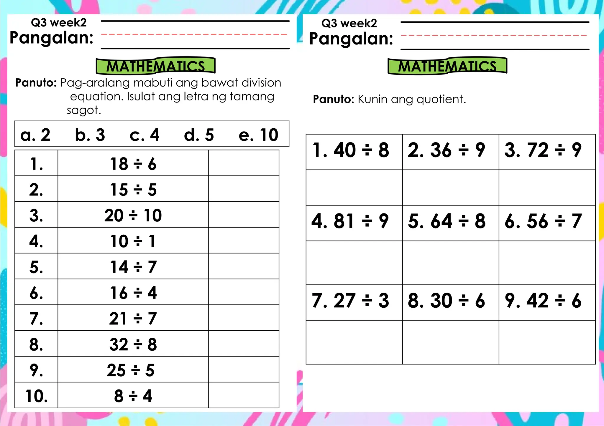 Q3-WORKSHEETS-week1-8 GRADE 1 BILOG BILOG ELEM | PPTX