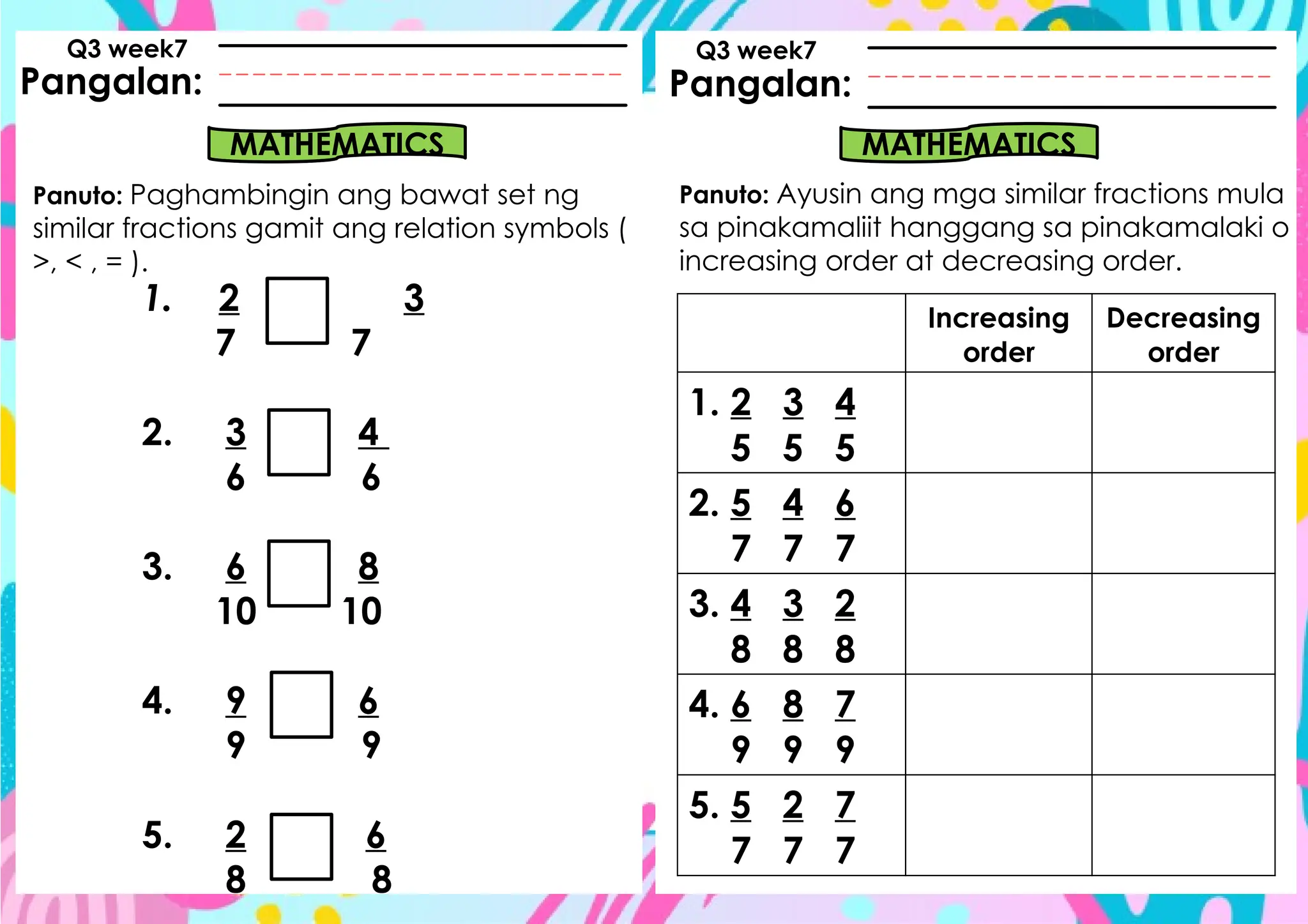 Q3-WORKSHEETS-week1-8 GRADE 1 BILOG BILOG ELEM | PPTX