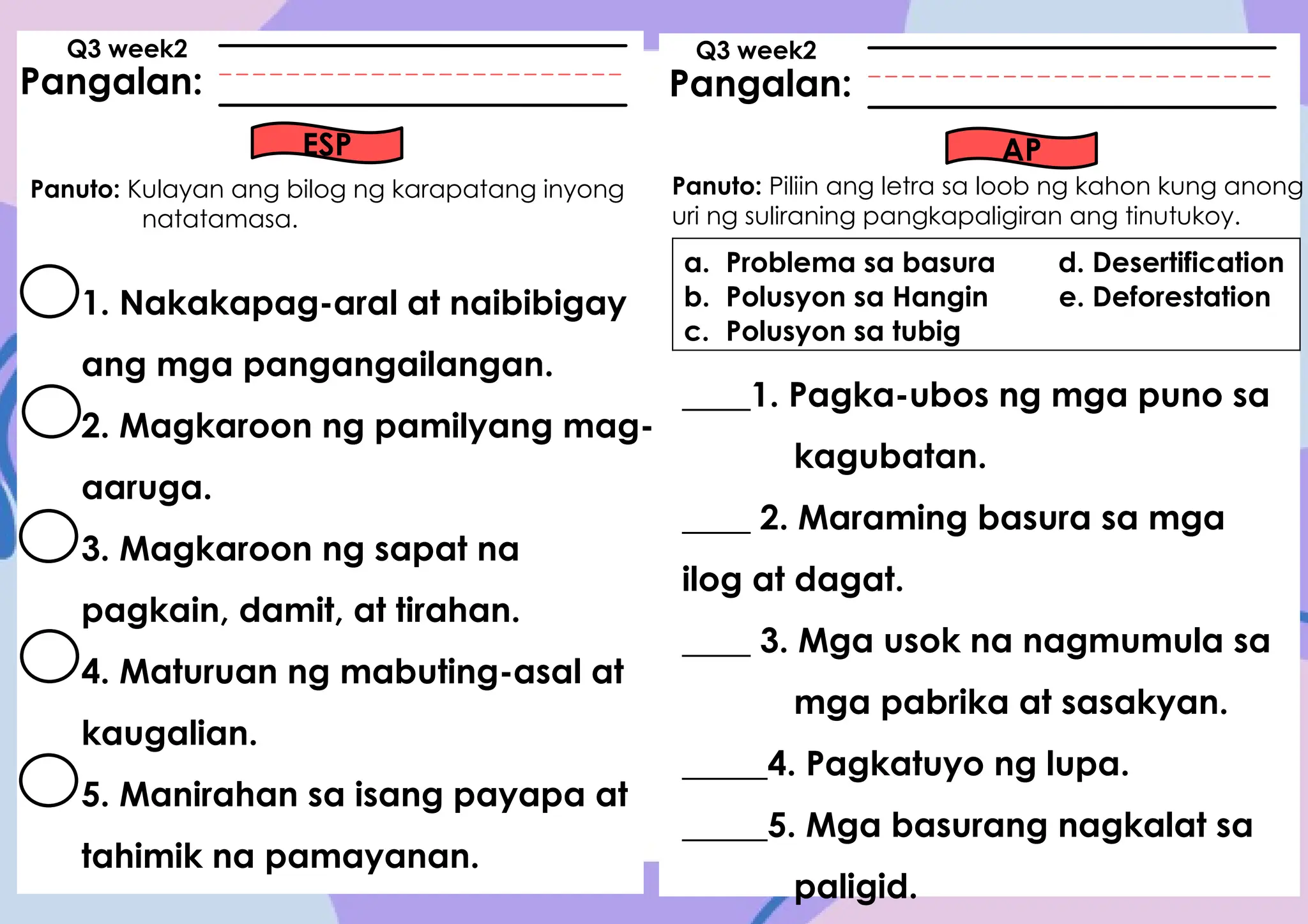 Q3-WORKSHEETS-week1-8 GRADE 1 BILOG BILOG ELEM | PPTX